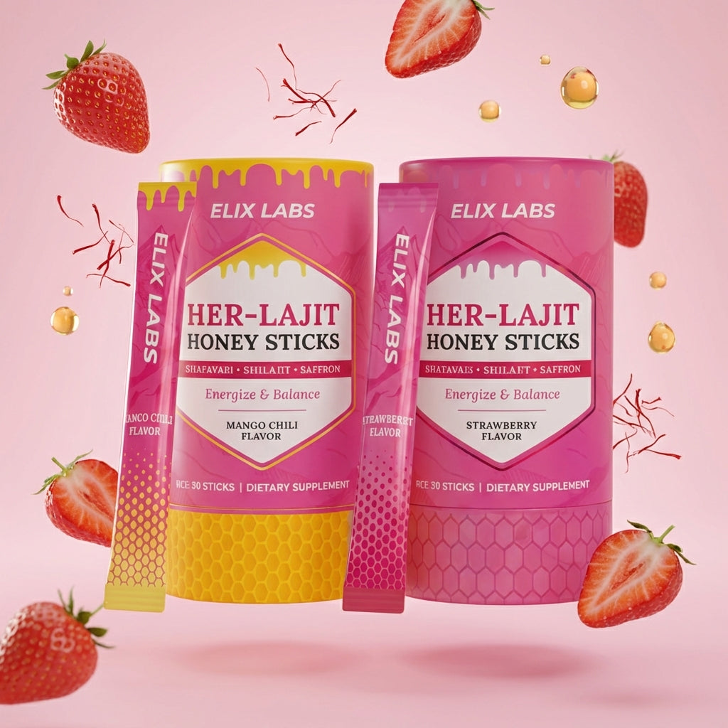 Her-Lajit Honey Sticks - Daily Energy, Wellness Balance & Natural ...
